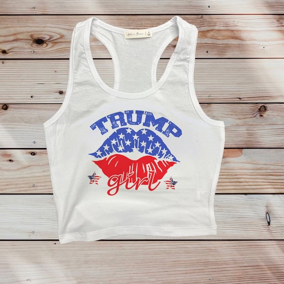 Tops | Trump Girl Crop Tank Top | Poshmark